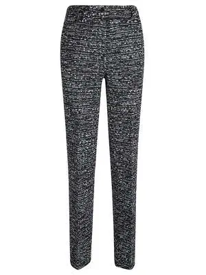 Alberta Ferretti Wool Blend Trousers Fantasia Nero