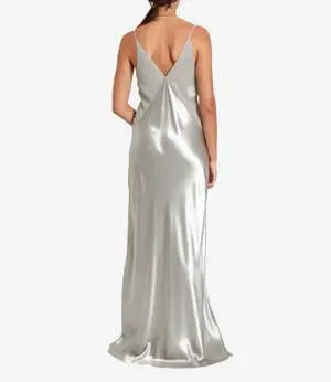 Alberta Ferretti Long Satin Dress