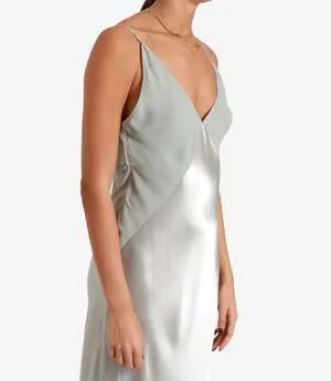Alberta Ferretti Long Satin Dress