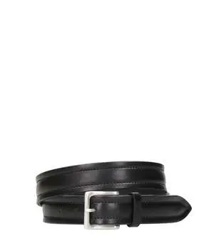 ORTIGNI Woven Leather Belt - Black