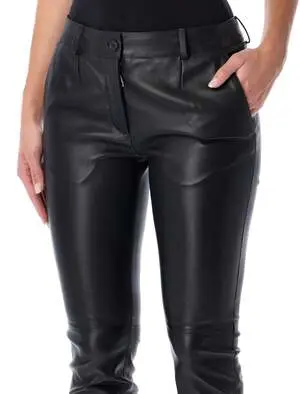 Dolce & Gabbana Slim Fit Stretch Nappa Leather Trousers