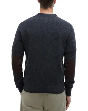 Barbour Elbow Patch Crewneck Sweater - Charcoal