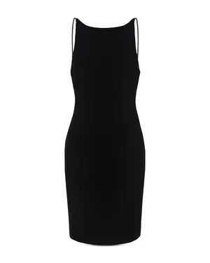 Emporio Armani Velvet Strap Back Dress