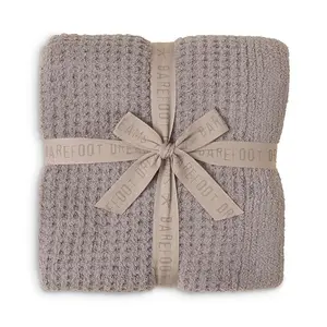 Barefoot Dreams Cozychic Waffle Throw Beach Rock