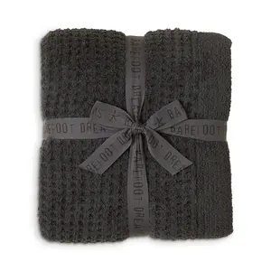 Barefoot Dreams Cozychic Waffle Throw - Carbon
