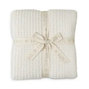 Barefoot Dreams Cozychic Waffle Throw Cream