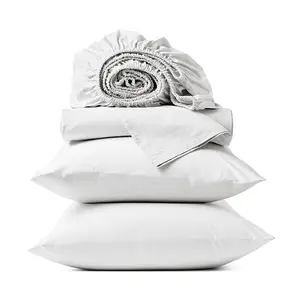 COYUCHI Refined Percale Sheet Set, Queen - Alpine White