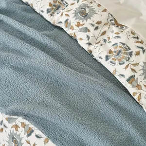 COYUCHI Organic Cotton Cascade Sham, Euro - Lagoon
