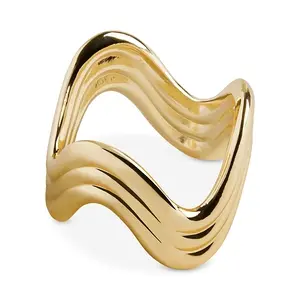L'Objet Ripple Napkin Rings, Set Of 4 - Gold