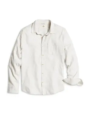Marine Layer Cotton Stretch Stripe Regular Fit Button Down Selvage Shirt