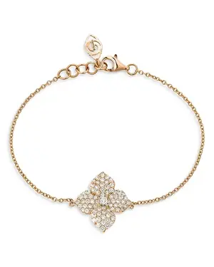 Piranesi 18k Rose Gold Fiore Diamond Bracelet - Pink