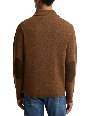 Barbour Elbow Patch Mock Neck Sweater - Bracken