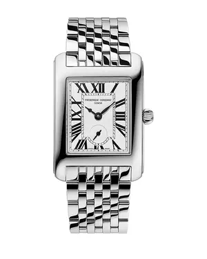 FREDERIQUE CONSTANT Classic Carree Watch, 25mm X 28mm Silver/silver