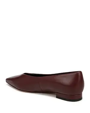 Vince Isabel Pointed Flats - Deep Cherry