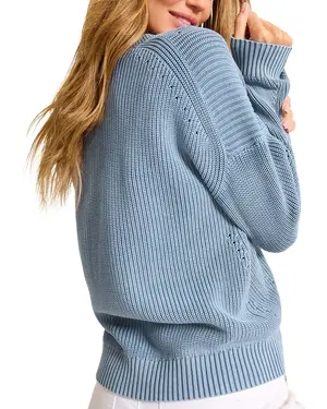 Tommy Bahama V-neck Cotton Sweater - Canyon Sky