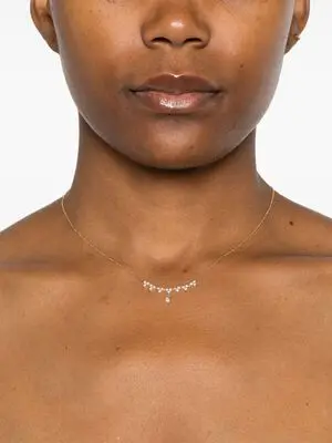 PERSEE 18kt Gold Triangle Diamond Tennis Necklace - Yellow