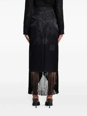 Etro Fringed Jacquard Maxi Skirt