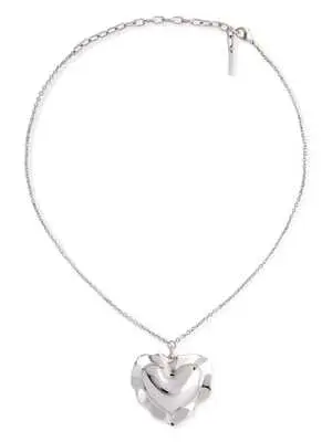 Nina Ricci Cushion Heart Pendant Necklace - Silver