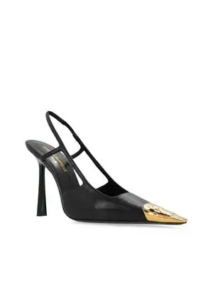 Saint Laurent 110mm Jeanne Slingback Pumps - Black