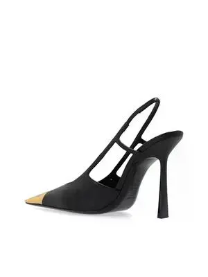 Saint Laurent 110mm Jeanne Slingback Pumps - Black