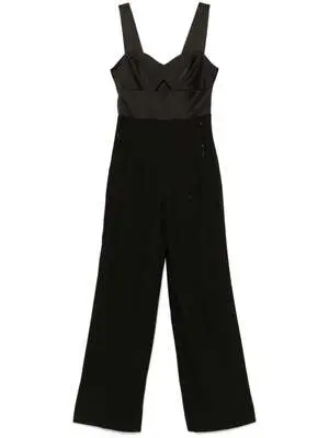 TWINSET Sequin-pinstripe Jumpsuit - Black
