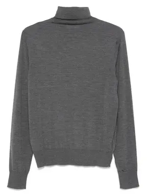 Dsquared2 Logo-embroidered Turtleneck Sweater - Grey
