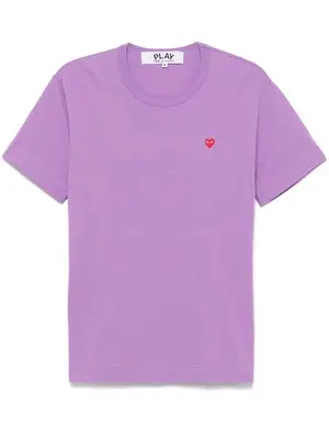 Play Comme Des Garcon Heart Patch T-shirt - Purple