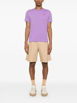 Play Comme Des Garcon Heart Patch T-shirt - Purple