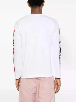 Play Comme Des Garcon Logo-print T-shirt - White