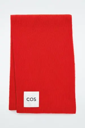 Cos Ribbed Wool And Cashmere Scarf