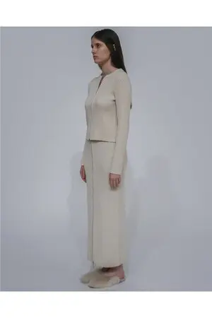 Rosetta Getty Zip-up Maxi Skirt