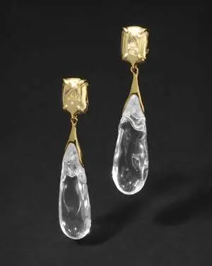 Alexis Bittar Bonbon Crystal Teardrop Earrings - Clear