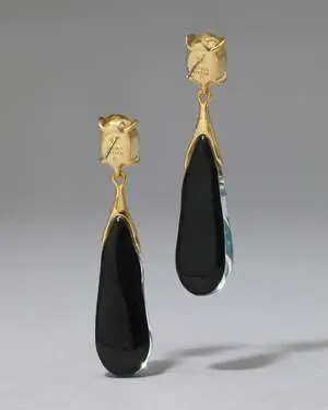 Alexis Bittar Bonbon Crystal Small Teardrop Earrings - Metallic Sky