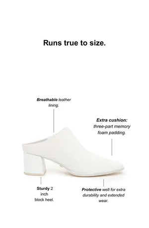 DANIELLA SHEVEL Jolene Mule - White