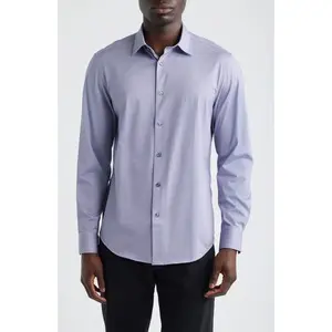 Bugatchi Jimmy Ooohcotton® Geo Print Button-up Shirt - Lilac
