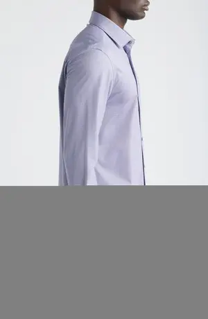 Bugatchi Jimmy Ooohcotton® Geo Print Button-up Shirt - Lilac