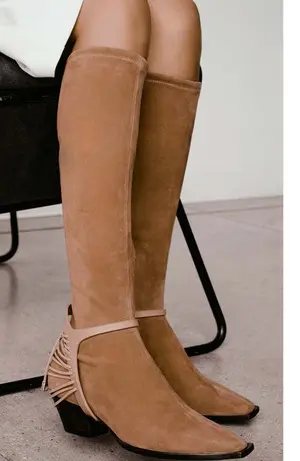 DANIELLA SHEVEL Cara Stretch Suede Boots