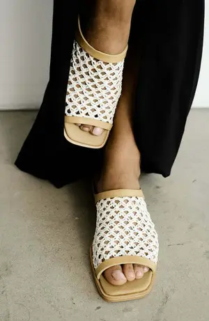 DANIELLA SHEVEL Alba Jute Sandals - White