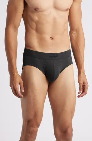 SKIMS Cotton & Modal Blend Briefs Obsidian