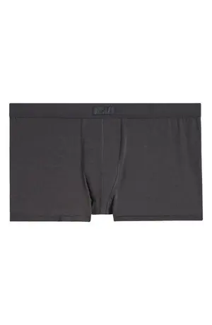 SKIMS 3-inch Cotton & Modal Blend Boxer Briefs Obsidian
