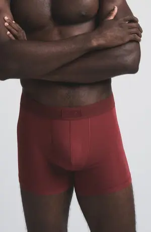 SKIMS 3-pack 3-inch Cotton & Modal Blend Boxer Briefs Merlot Multi