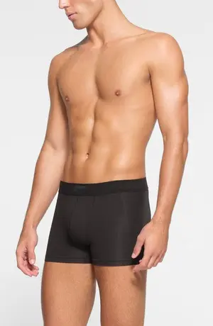 SKIMS 3-pack 3-inch Cotton & Modal Blend Boxer Briefs - Onyx