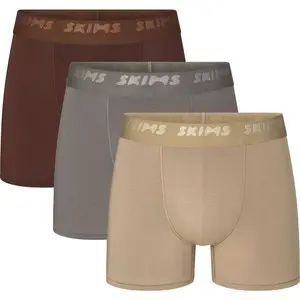 SKIMS 3-pack 3-inch Stretch Modal Boxer Briefs - Desert Multi