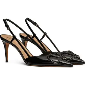 Valentino Garavani Vlogo Slingback Pumps - 0no Nero