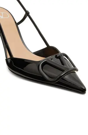 Valentino Garavani Vlogo Slingback Pumps - 0no Nero