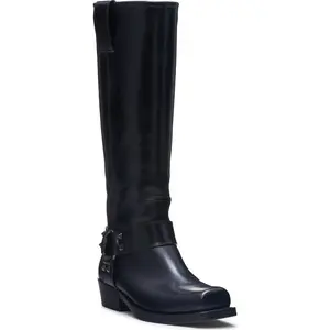 Valentino Garavani Rockstud Tall Biker Boot