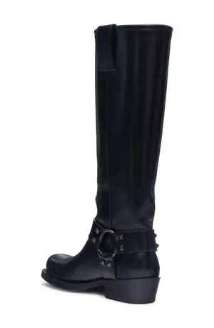 Valentino Garavani Rockstud Tall Biker Boot