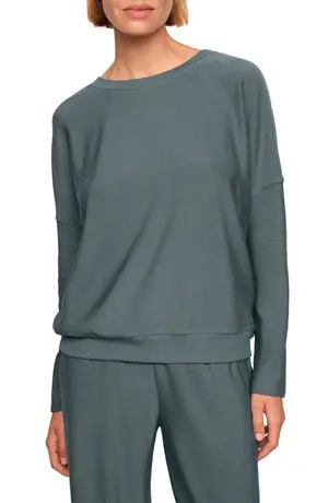 Eberjey Softest Sweats Lounge Pullover - Stone Blue