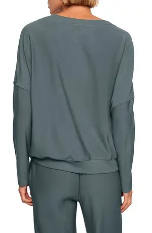 Eberjey Softest Sweats Lounge Pullover - Stone Blue
