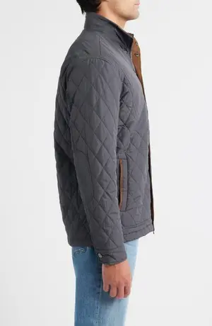 Johnnie-o Juno Quilted Jacket - Dark Gray